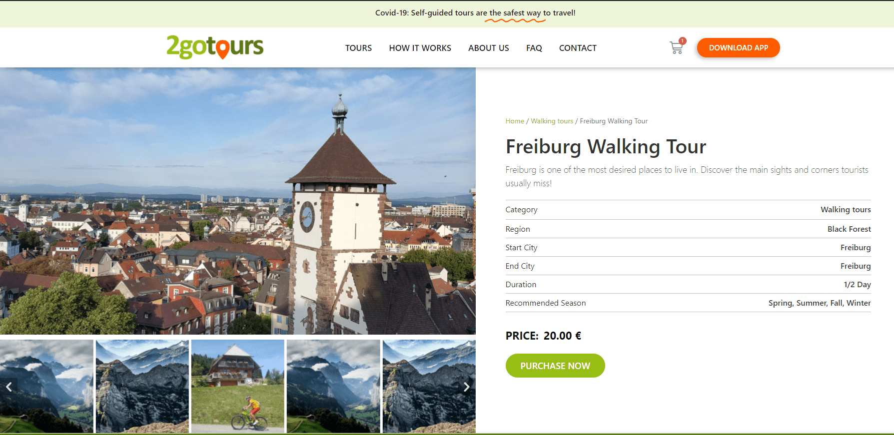 2gotours self-guided narrated GPS tour app of Germany
